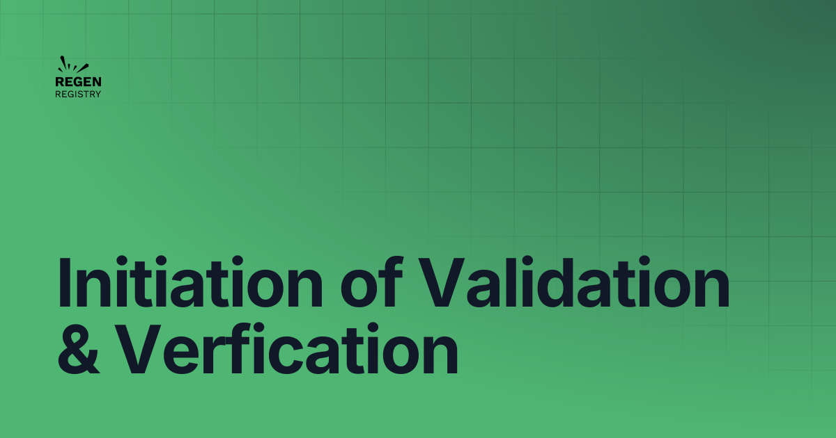 Initiation of Validation & Verfication | Regen Validation ...