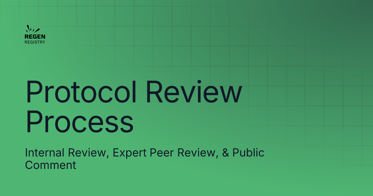 Protocol Review Process | Regen Registry